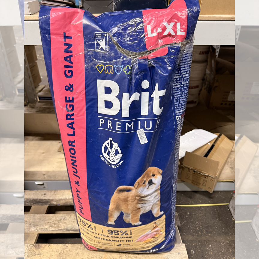Сухой корм Brit Puppy and Junior L/G, 15 кг