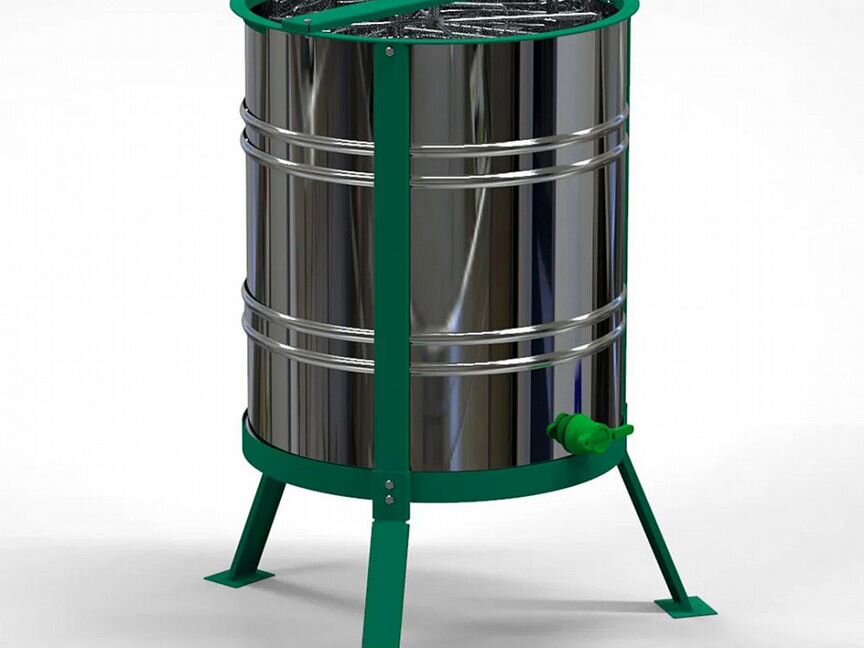 Медогонка 4-рамочная не оборотная, клапан пластик