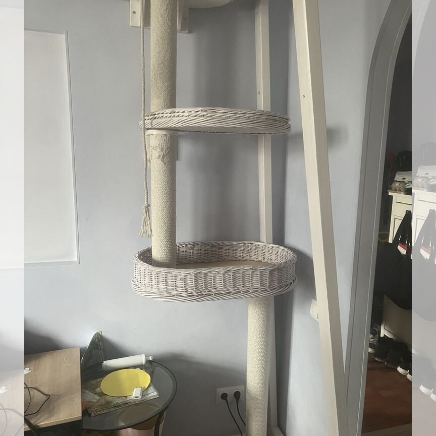 Когтеточка домик для кошки высокая