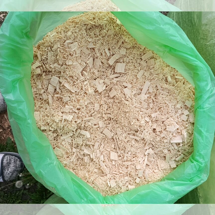 Опилки стружка в мешках