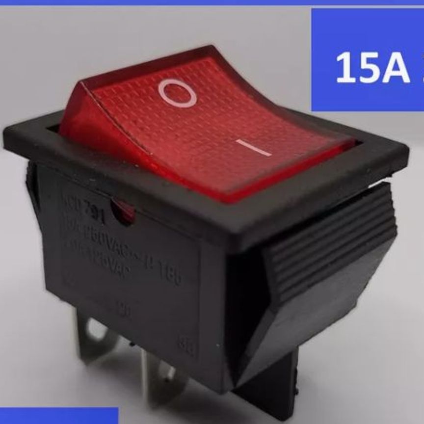 Выключатель с подсветкой (тумблер) 250V 15A
