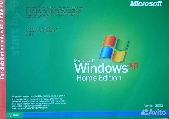 Ос Windows XP HE английская версия новая OEM купить в Мурино | Электроника | Авито