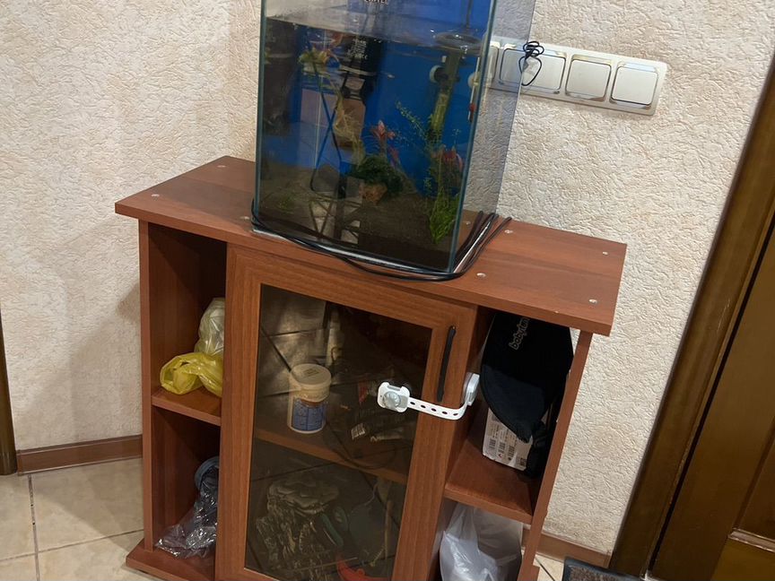 Аквариум куб с тумбой 30 литров и тд
