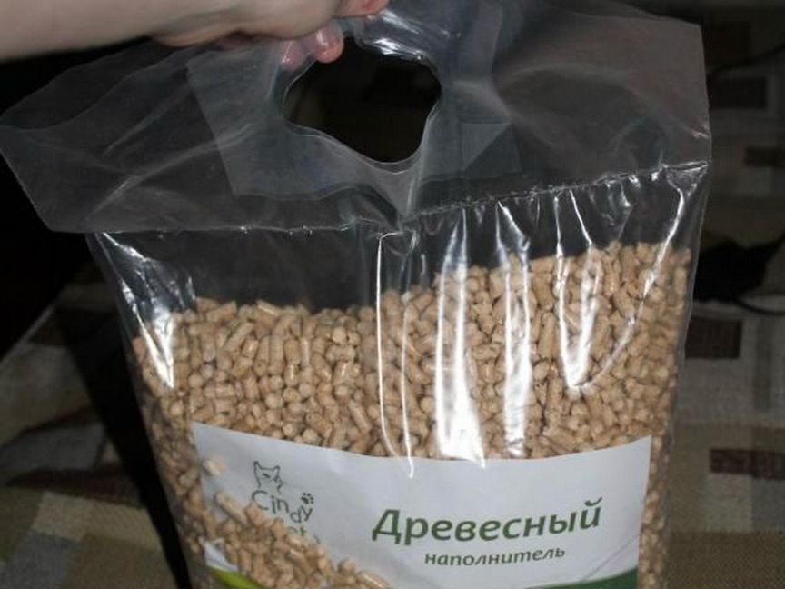 Наполнитель для кошачьего туалета древесный 5кг