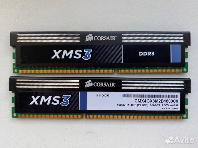 Оперативная память Corsair Xms3 Ddr3 4gb 2x2 купить в Пскове