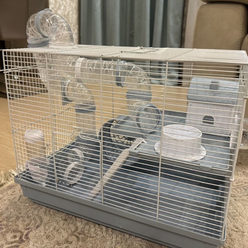 Клетка для хомяка с трубами