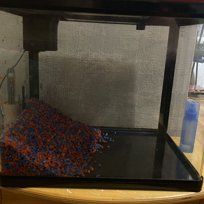 Аквариум 30 литров   лампа   фильтр   грунт