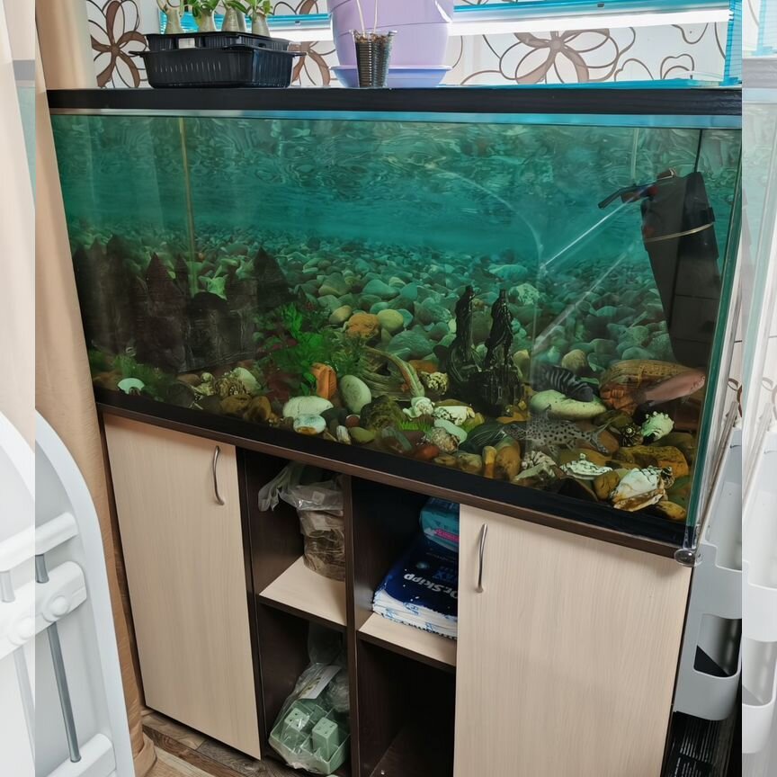 Аквариум 250 литров с тумбой