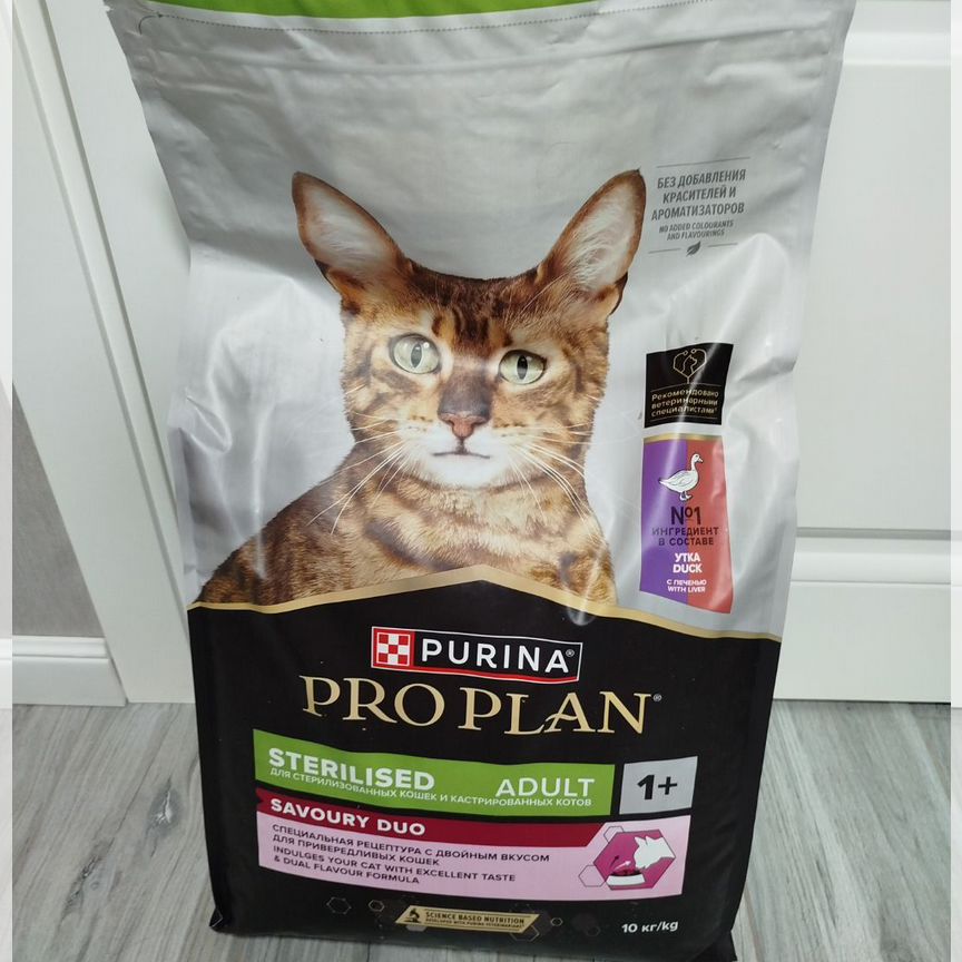 Корм для кошек proplan утка и печень 10 кг