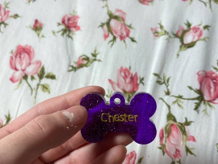 Адресник для собак из эпоксидной смолы