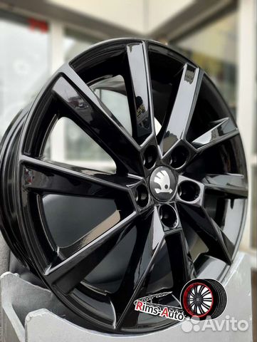Диски на skoda rapid r16 5x100 черный глянец купить в Москве | Авито