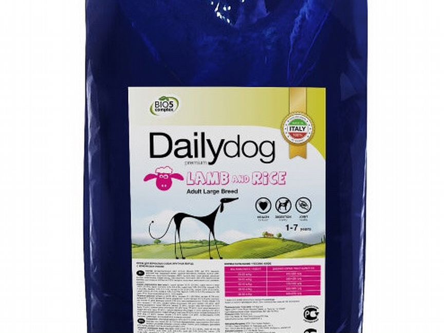 DailyDog Adult lamb+rice 20кг корм для собак