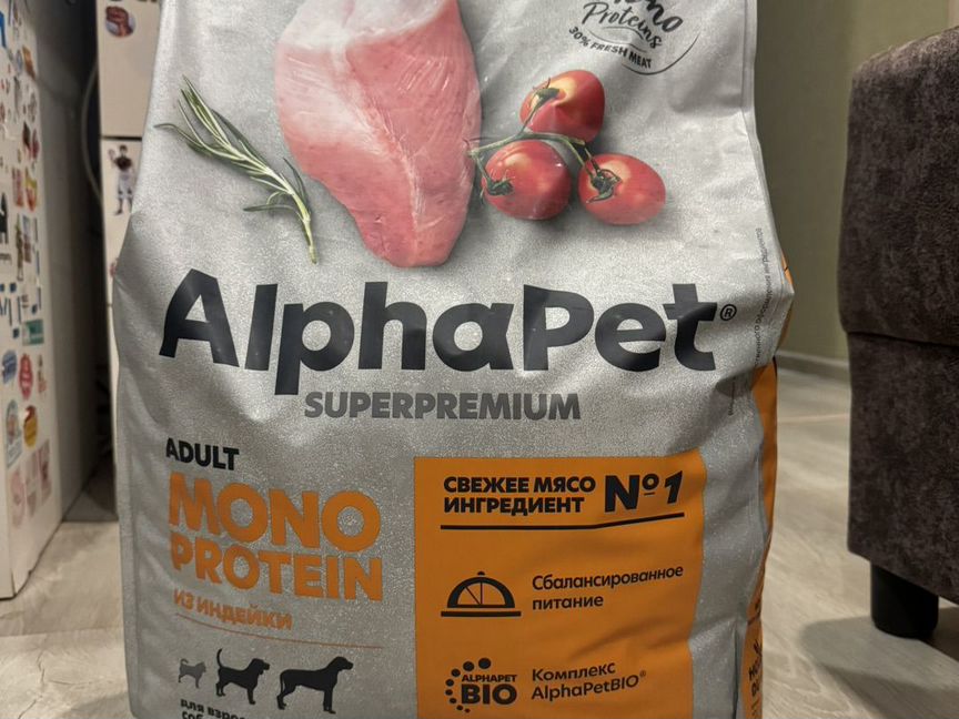 Сухой корм AlphaPet Superpremium 12 кг