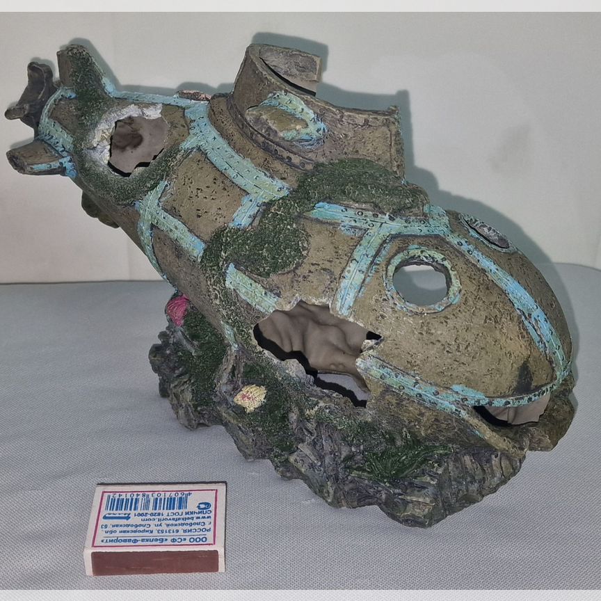 Декорация для аквариума подводная лодка