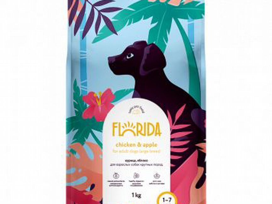 Корм Florida c курицей крупных пород