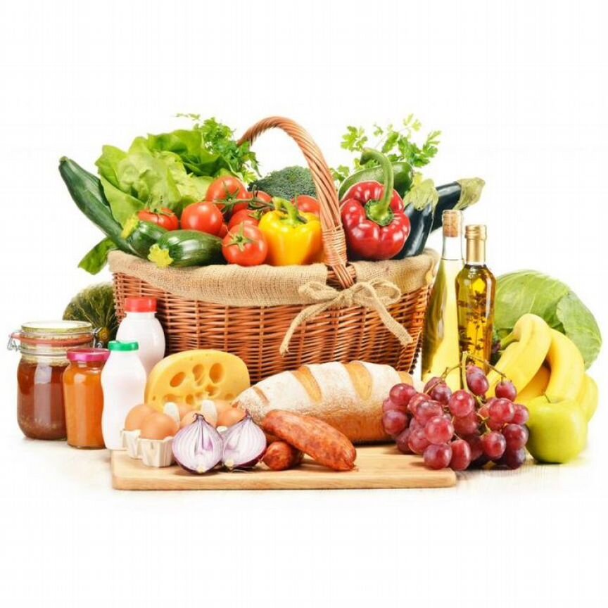 Овощи, Фрукты, Охлажденка, Хлеб, Молочка