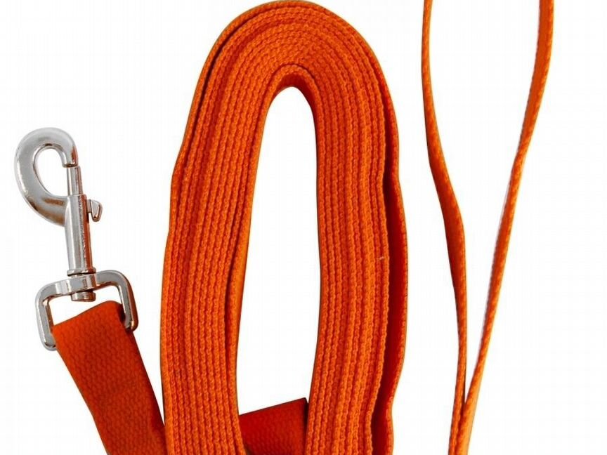 Зооник Поводок брезентовый для собак 5м*25мм оранж