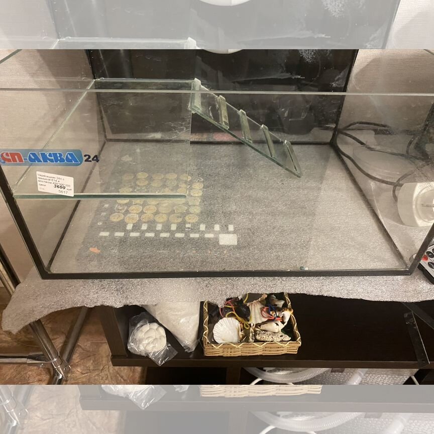 Черепаший аквариум 32 литра с освещением