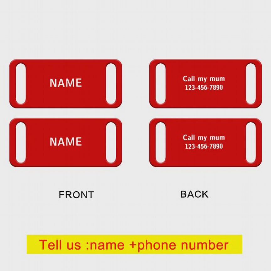 Красные идентификационные бирки для собак 2 шт