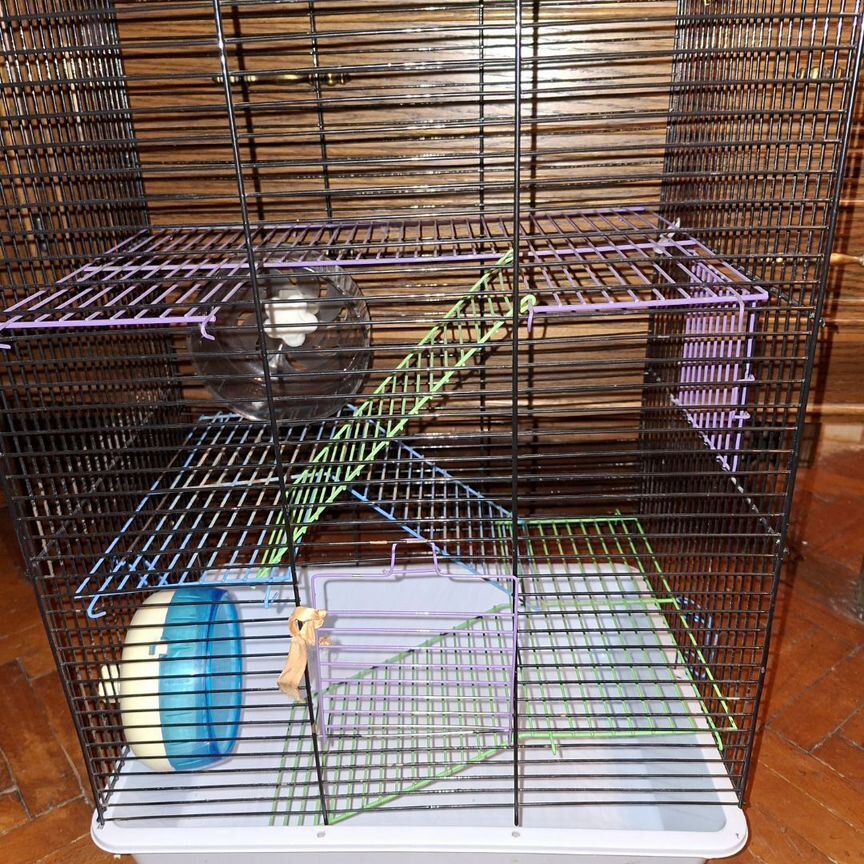 Клетка трехуровневая для хомяка, крысы, шиншил