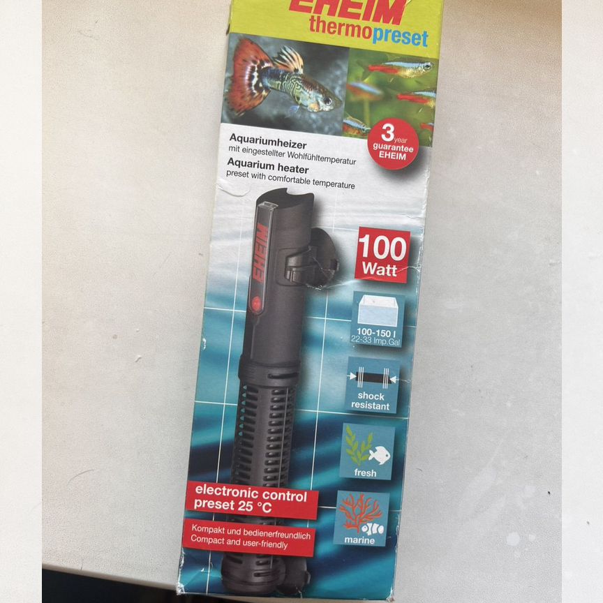 Аквариумный нагреватель eheim 100 watt