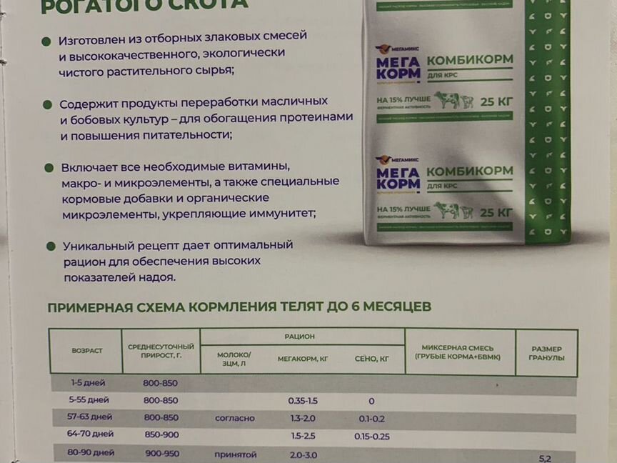 Комбикорм для крупного рогатого скота
