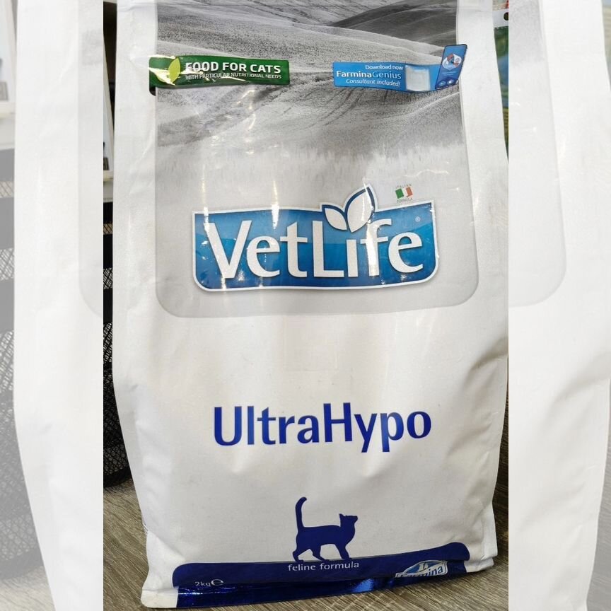 Корм для кошек Фармина ультра гипо VetLife 2 кг