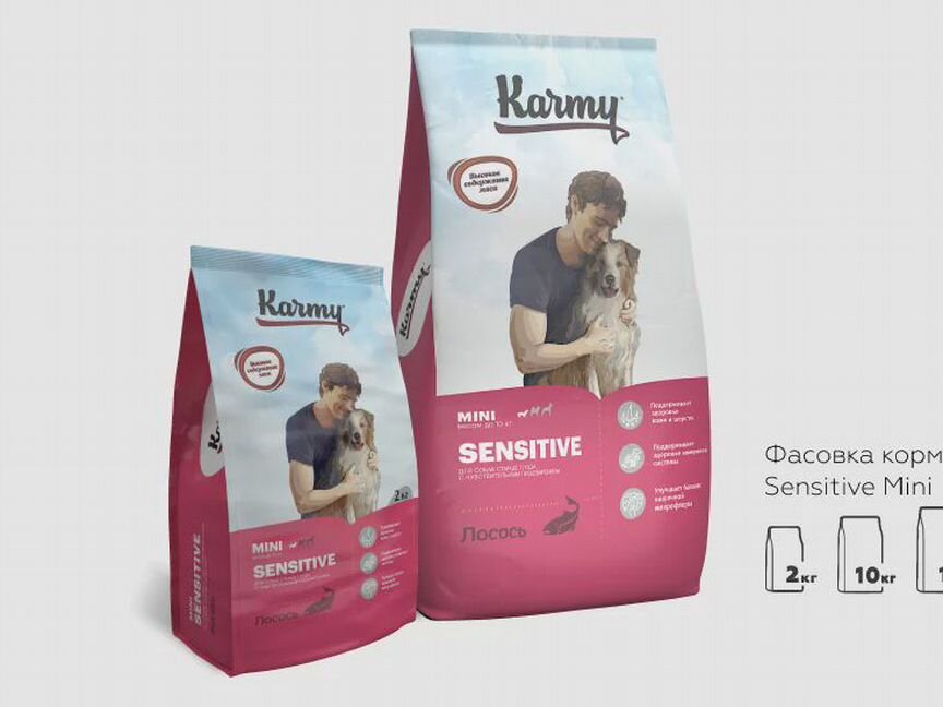 Корм для собак Karmy Сенсетив Мини Лосось