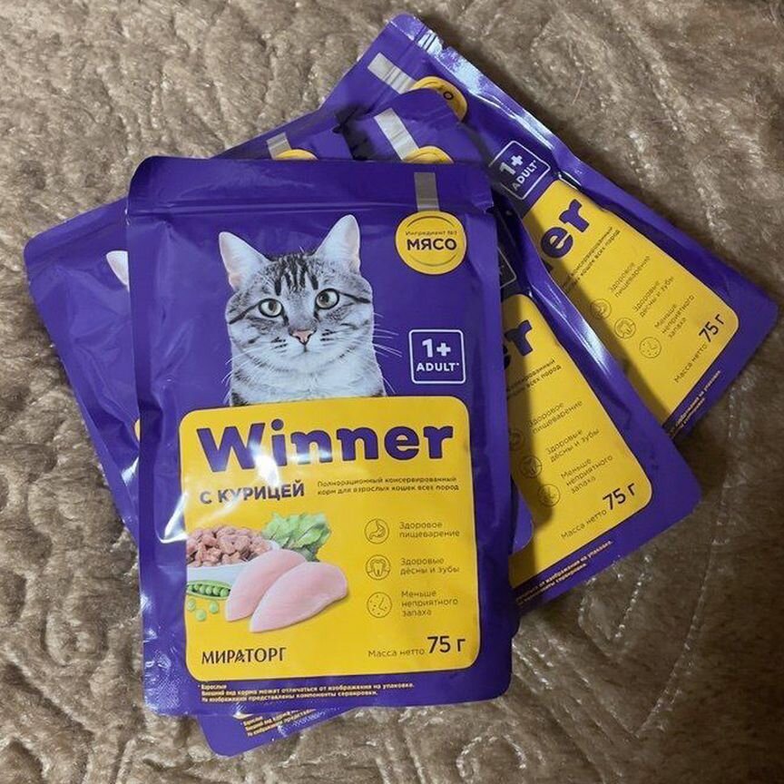 Влажный корм для кошек winner