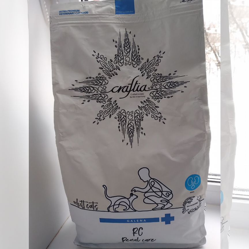 Корм для кошек craftia 4,5 кг.при забол-нии почек