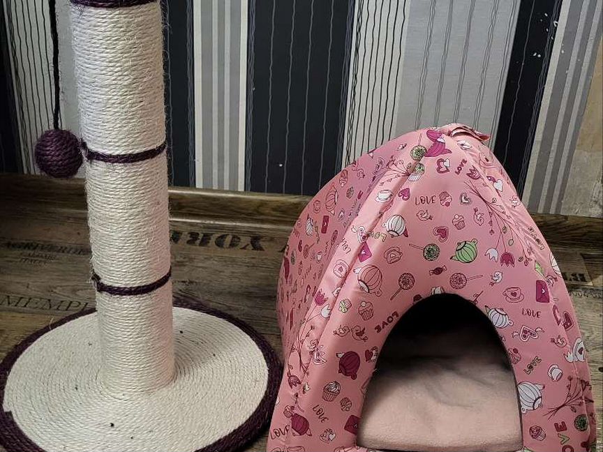 Домик для кошки с когтеточкой бу