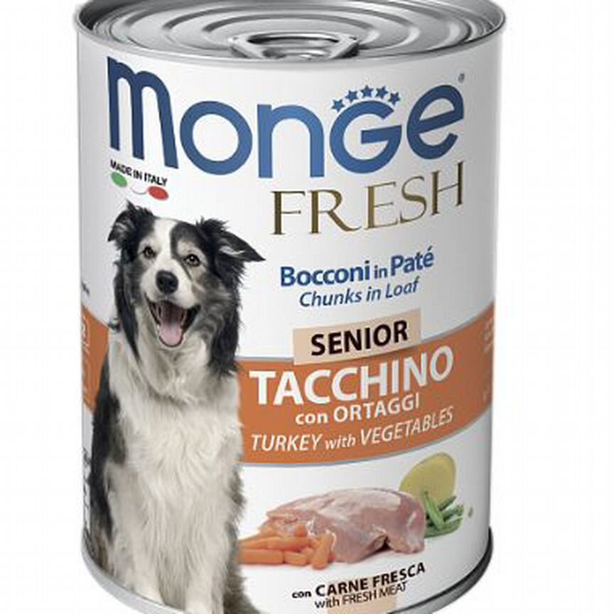 Корм для собак Monge Fresh Senior(индейка) 400г