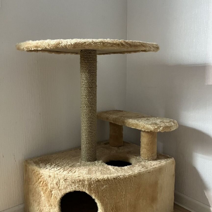 Когтеточка домик для кошки высокая