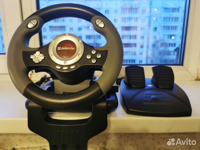 Игровой руль с педалями Defender купить в Иркутске | Электроника | Авито