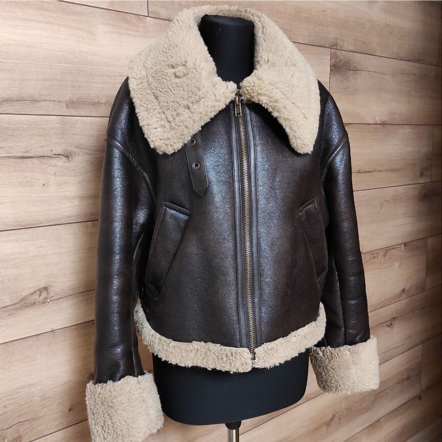 Дубленка авиатор женская 48-50