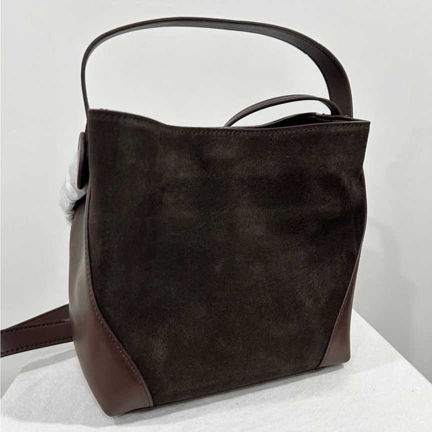 Сумка из натуральной замши в шоколадном цвете