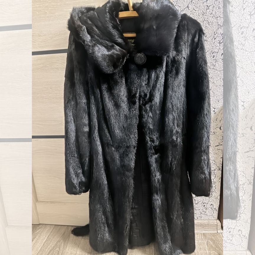 Шуба норковая 40 42 бу с капюшоном