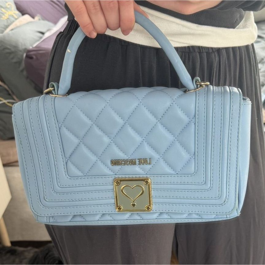 Сумка Love moschino голубая