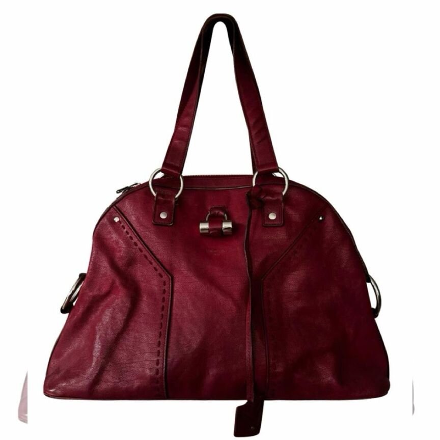 Сумка винтажная Saint Laurent оригинал бордовая