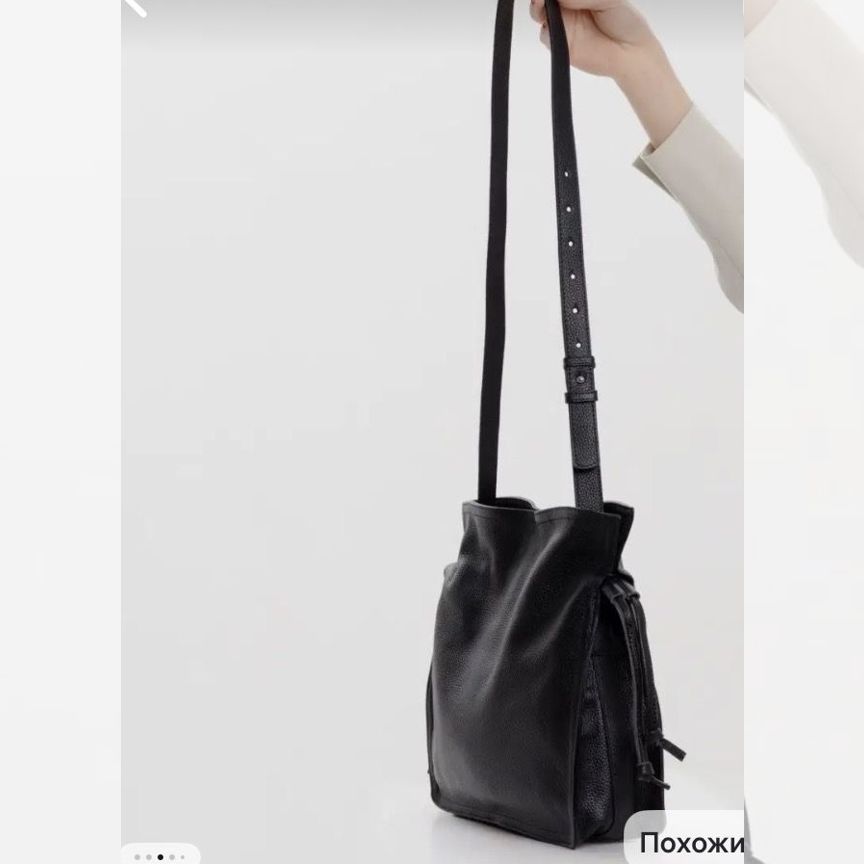 Сумка женская натуральная кожа черная