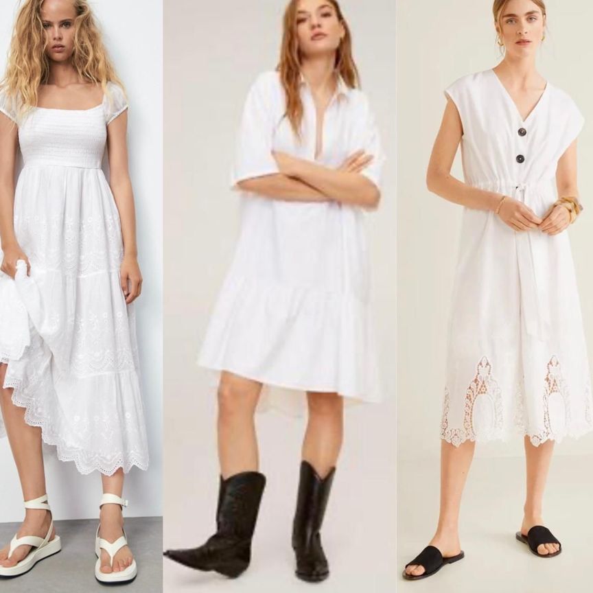 Платья Zara Mango Hm хлопок