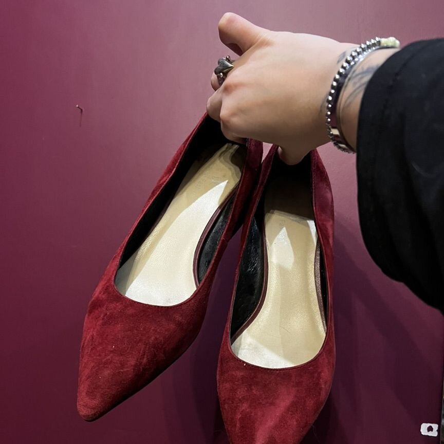 Туфли лодочки красные 39