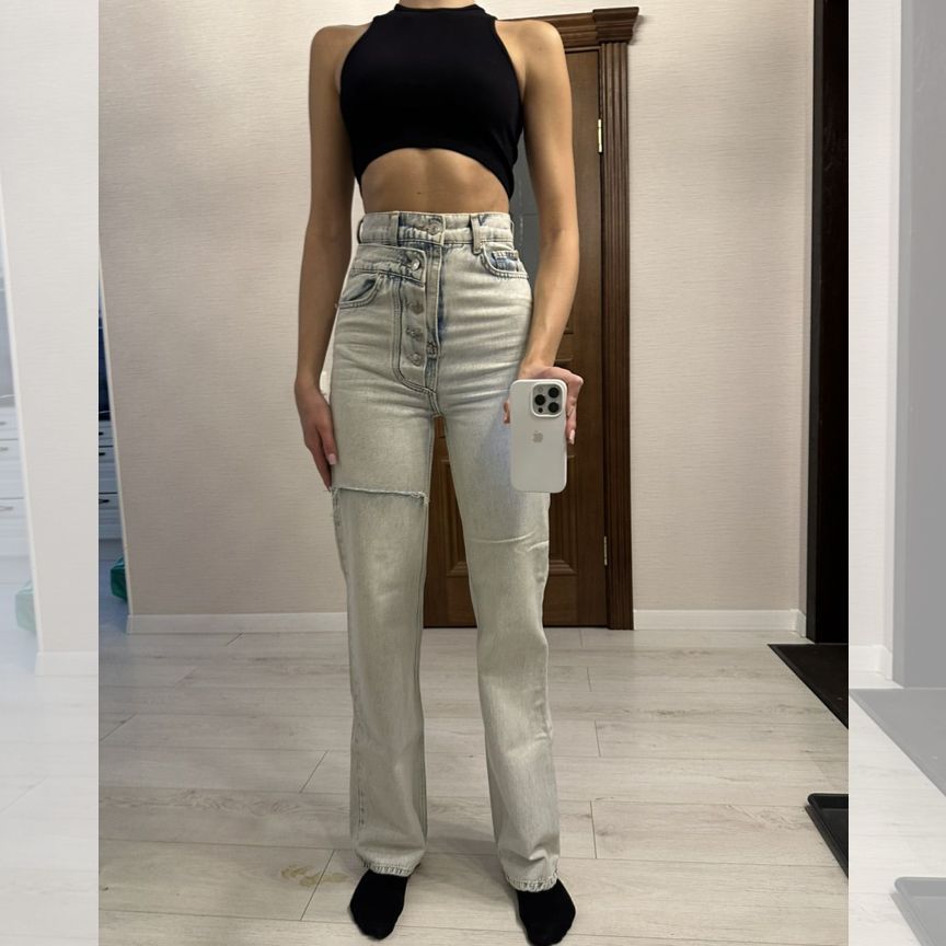 Джинсы женские на высокой посадке
