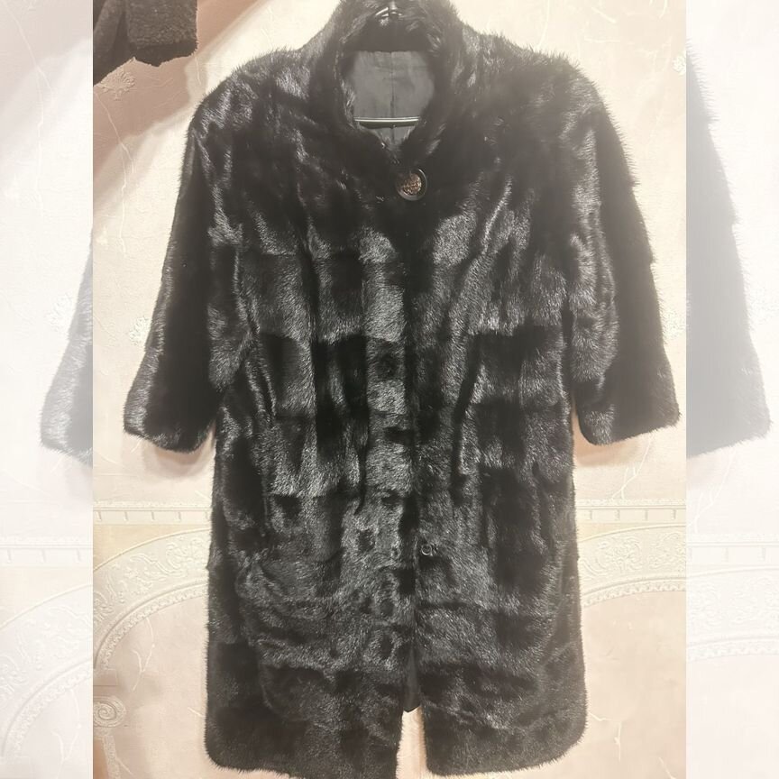 Шуба норковая 46 48 черная