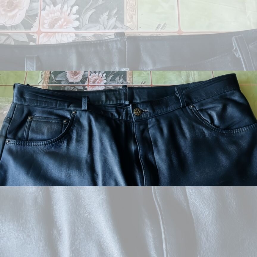 Брюки мужские кожаные 54